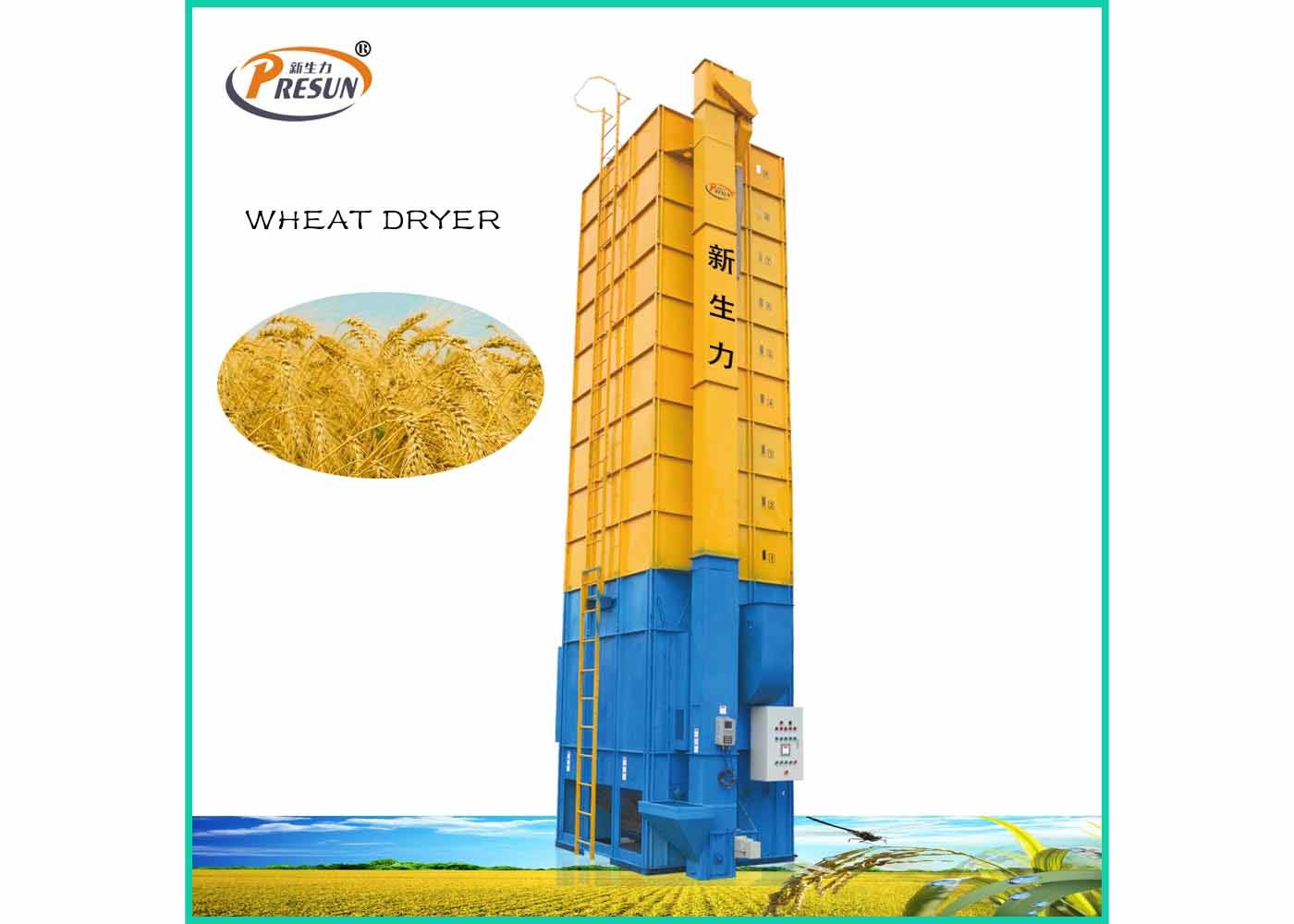 15 tons per day batch type wheat dryer machine with husk burner