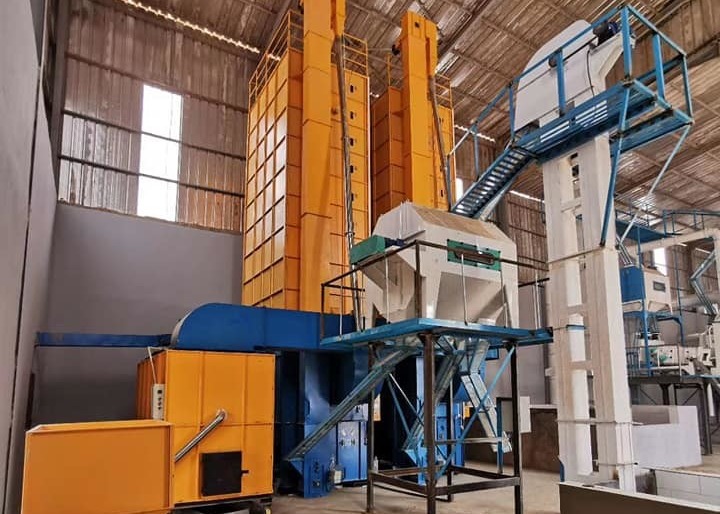 9.95kw 12000kg Raw Paddy Dryer Batch Type pollution proof Withou Paste